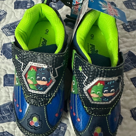Shoes | Pj Masks Light Up Kids Sneakers Blue And Green | Poshmark